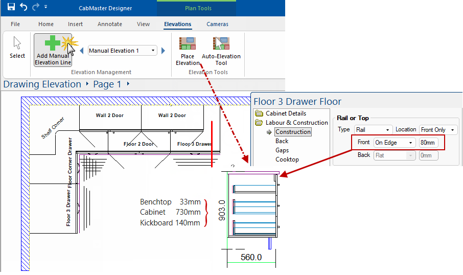 Annotating and Editing the Elevation